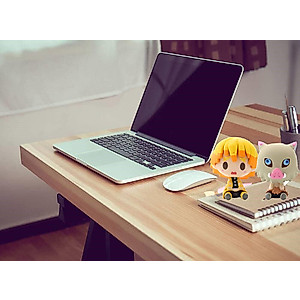 4 Pcs Demon 鬼滅 Slayer Mini Figures with Tanjiro Earrings, 1.77 Inch Anime Figure Set, Tanjiro Pop Figure Statues for Car Home Decoration