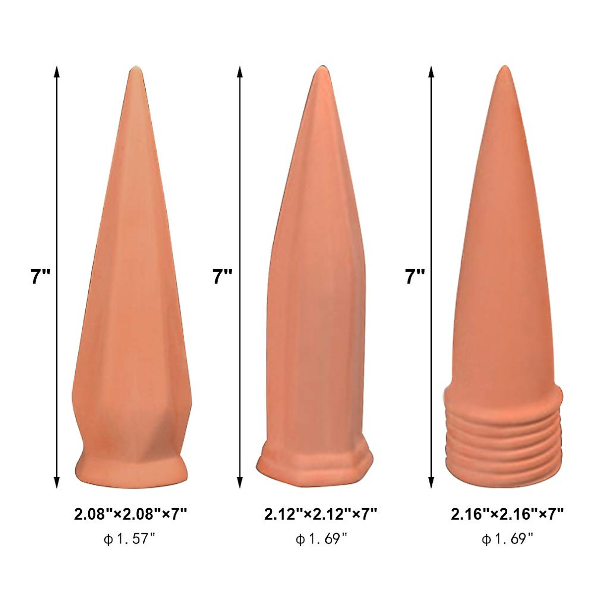 MorTime Plant Watering Devices, Plant Waterer Self Watering Terracotta Spikes Automatically Water Your Indoor and Outdoor Plants While On Vacation (6pc)