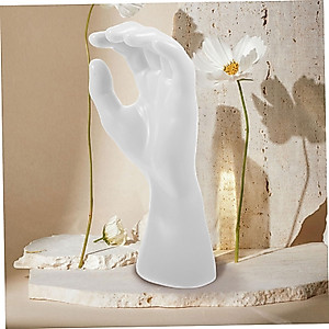 Table Top Display Stand Hand Model for Gloves Hand Mannequin Jewelry Display Stand Male Hand Model for Bracelet Bangle Gloves Ring Display White Left Plastic Gloves