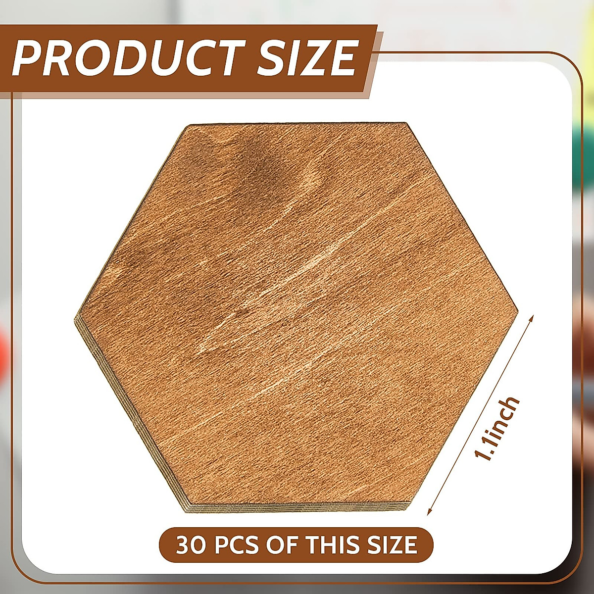 30 Pcs Wooden Fridge Magnets Hexagon Locker Magnets Magnetic Refrigerator Magnets Whiteboard Magnets Decorative Magnets Office Magnets Cute Magnets Wood Magnets for Refrigerator Fridge Kitchen Cabinet