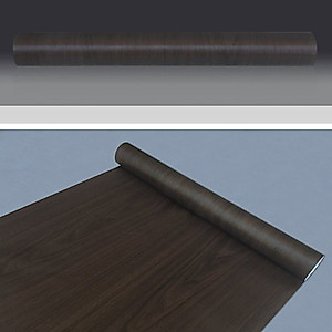 Yifely Dark Brown Peach Wood Grain Drawer Paper Self Adhesive Shelf Liner Night Stand Table Cover Sticker 17.7 Inch by 9.8 Feet