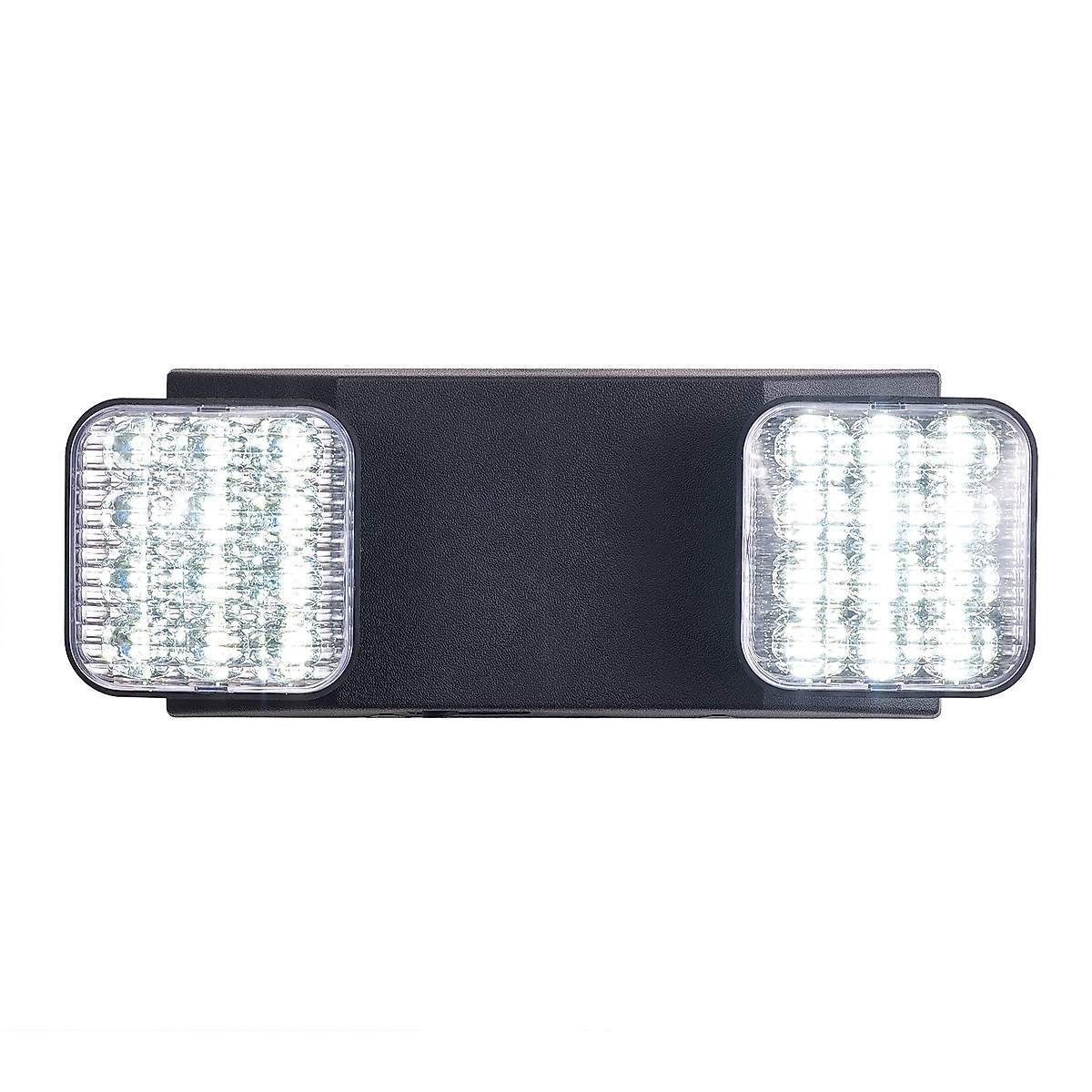 CM MZY Black Emergency Lights with Battery Backup,Commercial Emergency Light,Two Adjustable LED Light Head Emergency Lighting Fixtures,120-277V AC, UL Certified 1PCS