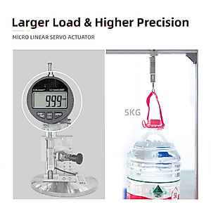 High Precison Micro Linear Servo Actuator,8V,Stroke 10mm,Force 12.6lbs(56N),Speed 16mm/s-36mm/s|for Robotics,Industrial,Automation,Medical and Healthcare Equipment,Aerospace,Education|LA10-031D