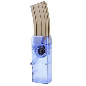 Huenco Tatcial BB Speed Loader M4 Hand Crank Mag Airsoft Loader 6mm 1000rd Trasparent Color