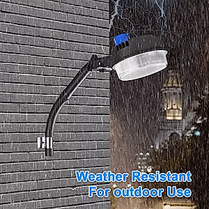 LEDMO Mounting Arm for LED Barn Light Adjustable Angle Sturdy Black Aluminum Extension Mounting Pole for Dusk to Dawm Outdoor Security Area Light Yard Light