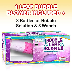 ArtCreativity Bubble Leaf Blower, Bubble Machine Outside Outdoor Toys for Toddlers 1-3, Summer Toys for Girls, for Kids, Preschool, First Birthday Gifts for Girls & Boys, Pink & Purple