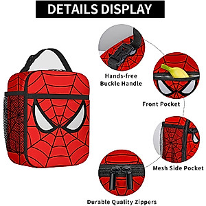 suzzc Reusable Anime Lunch Box Insulated Lunch Bag Large Capacity Durable Lunch Tote for Men Women Gift Travel Hiking