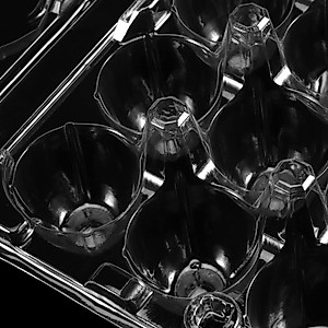 MANCHAP 150 Pack 12 Grids Plastic Quail Egg Carton Bulk, Clear Quail Eggs Carton Holders, Small Trays Stackable Storage Dispenser Case for Small Quail Eggs, Pigeon Eggs, Clear