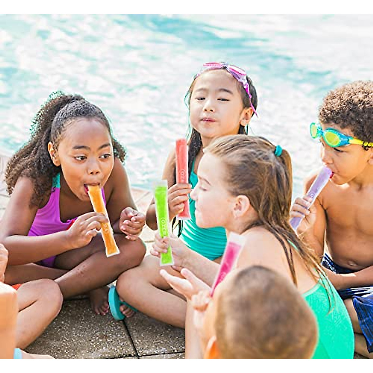 150 Pack Popsicle Bags, Ice Pop Bags for Kids Adults, Disposable DIY Popsicle Molds Bags with Silicone Funnel for DIY Healthy Snacks, Yogurt, Juice and Fruit Smoothies