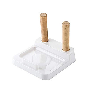 XJJZS Wooden Pot Rack Spoon Holder Pan Cover Lid Rest Stand Home Applicance Drain Rack The Goods for Kitchen Accessories