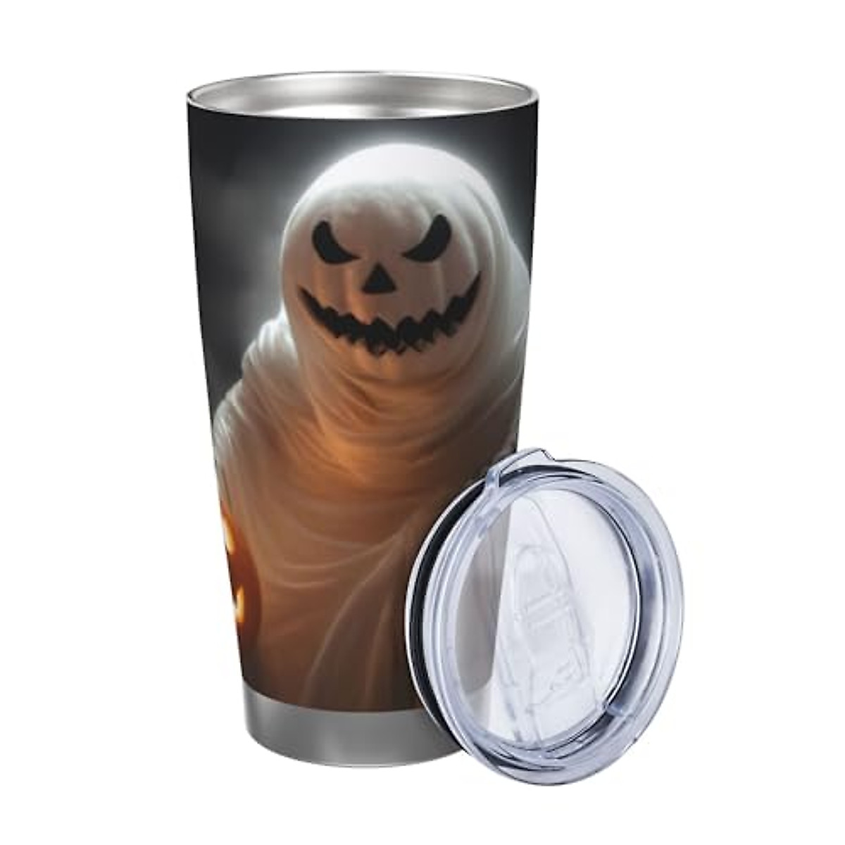 NHJKLWQSZ Halloween Witch 20oz Stainless Steel Tumbler With Lid And Straw, Double Wall Vacuum Insulated Coffee Mug Travel Cups Leak-Proof Lid For Hot And Cold Drinks, Metal Straws And Brush