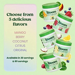 Bloom Nutrition Super Greens Powder Smoothie & Juice Mix - Probiotics for Digestive Health & Bloating Relief for Women, Digestive Enzymes with Superfoods Spirulina & Chlorella for Gut Health (Coconut)