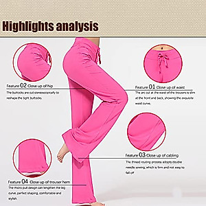 Prime of Day Deals Today 2023 Crossover Flare Leggings for Women High Waist V Cross Bootcut Bell Bottoms Workout Flared Yoga Pants with Pockets CRZ Crazy yogalic-ious Hot Pink L2