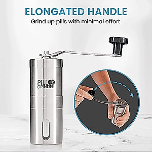 B&C Home Goods Pill Crusher - Stainless Steel Pill Grinder - Large Capacity Pill Crusher - Grind Pills into Fine Powder - Mills for Feeding Tube, Pets & Kids