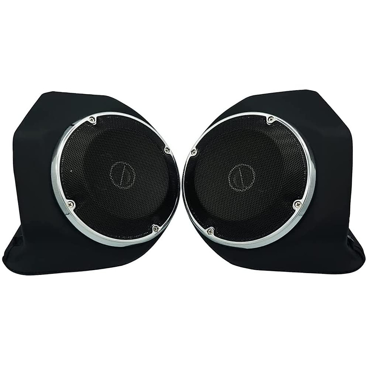 WOWTK King Tour Pack 6.5" Rear Speakers Pod Kit fits for Harley Touring Electra Glide, Street Glide, Ultra Limited, Road Glide Ultra and Tri Glide Models 2014-2023,Chrome