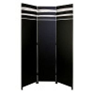 Kiera Grace Stockholm Dahl Decorative 3-Panel Room Divider for Home & Office, 47" W x 71" H x 1" L, Black
