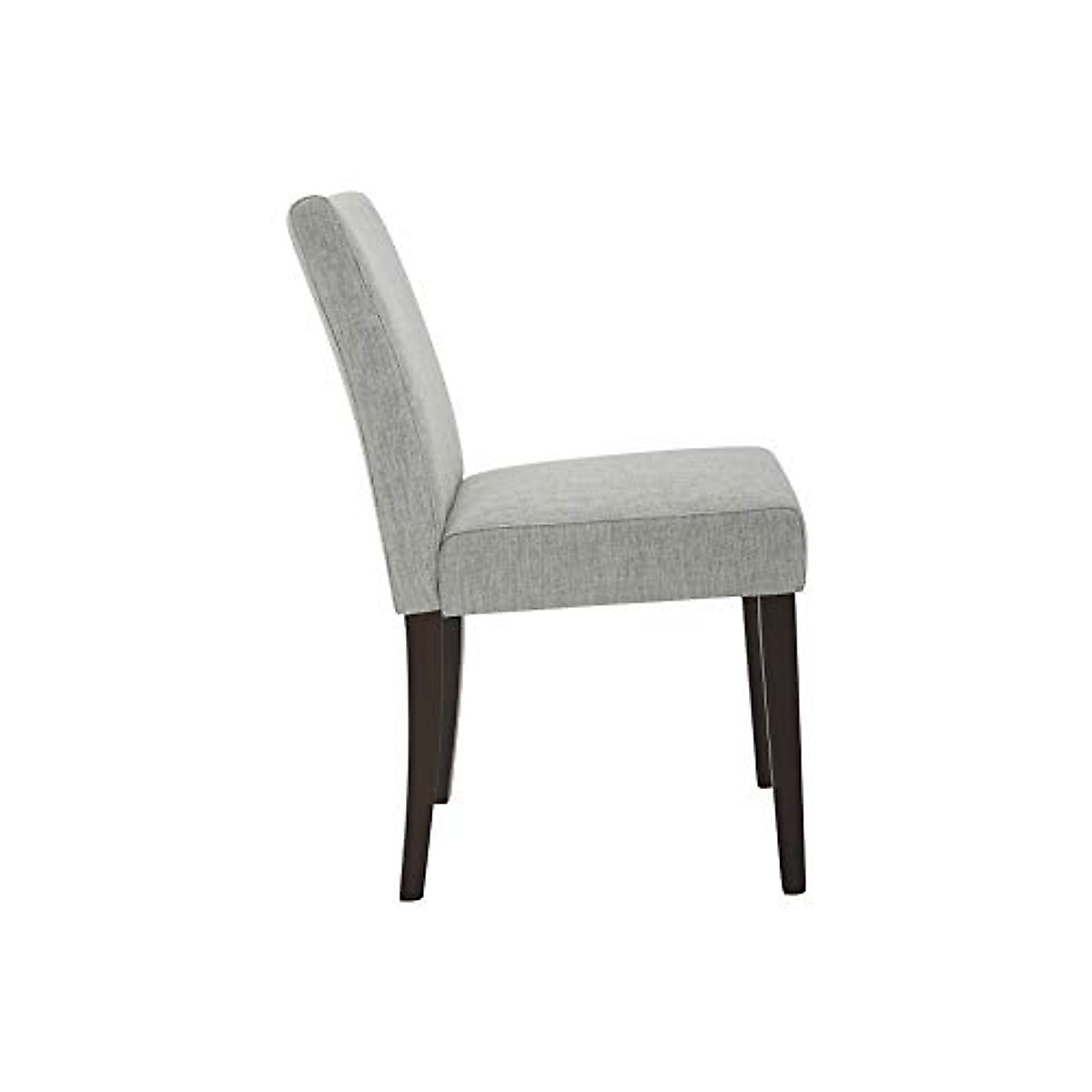 Amazon Brand – Stone & Beam Linden Classic Upholstered Dining Chair, 18.9"W, Set of 2, Light Gray