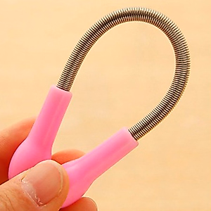 SUPVOX 2Pcs Facial hair remover stainless steel hair removal spring from upper lip chin cheeks and neck