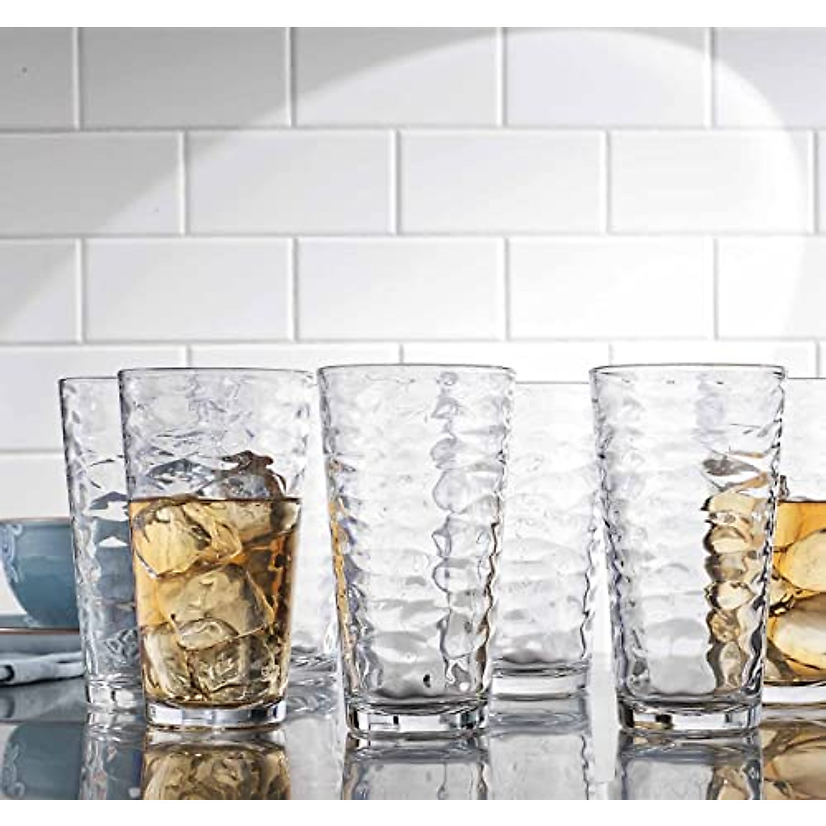 Glaver's Drinking Glasses Set of 10 Highball Glass Cups, Premium Glass Quality Coolers 17 Oz. Glassware. Ideal for Water, Juice, Cocktails, and Iced Tea. Dishwasher Safe.…