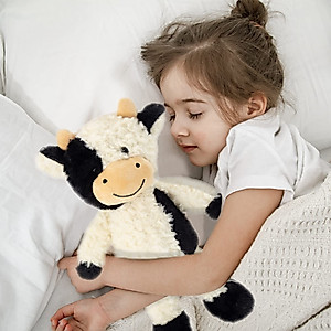 Qnnimal Cow Plush Toy Cow Stuffed Animal Doll Kawaii Cattle Plush Toys Stuffed Soft Pillow