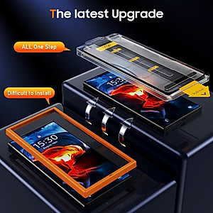 UniqueMe for Samsung Galaxy S23 Ultra Privacy Screen Protector, [Automatic Sticking] 9H Full Coverage S23 Ultra Screen Tempered Glass Anti-Spy Bubble Free Case Friendly - 2 Pack
