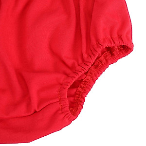 AWAYTR Baby Boys Cake Smash Outfit - First Birthday Party Suspenders Bow Tie Bloomers Set (Red)