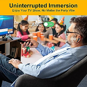 HomeSpot ANC True Wireless Earbuds with Bluetooth Transmitter Set for TV Listening