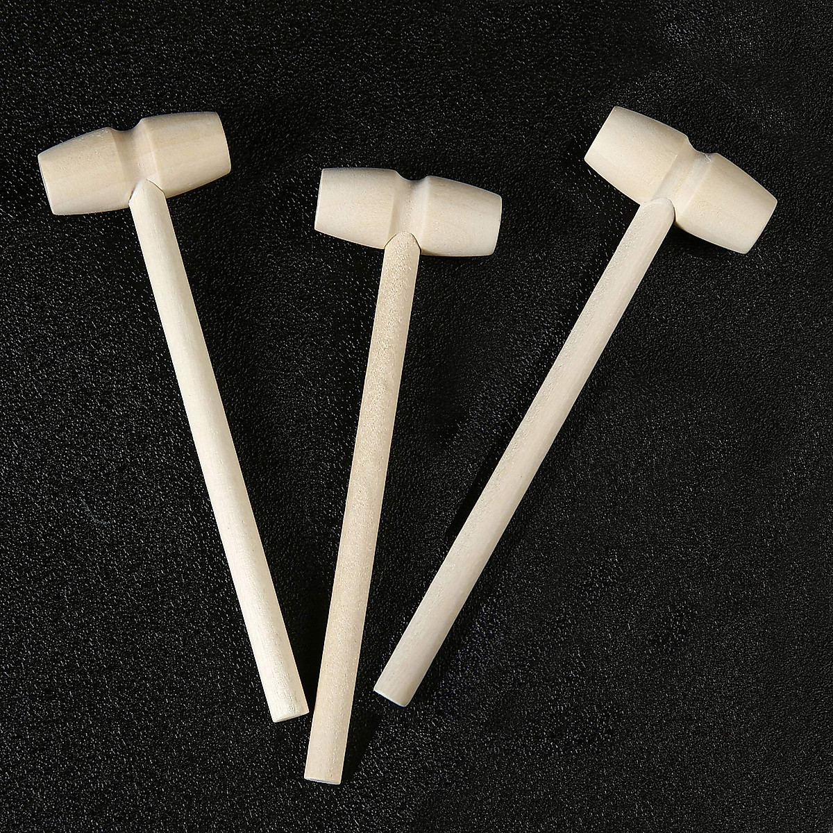 DOMG 50 Pieces Mini Wooden Hammers for Chocolate Breakable Heart Bulk