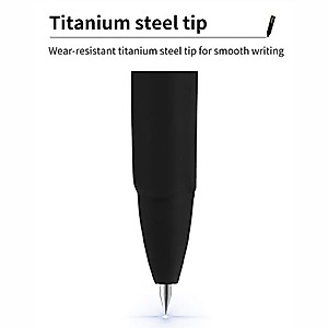 YIVONKA Rollerball Pens Gel ink Pens office pens learning pens, 0.5mm,Black,12Pack(Black-0.5mm-12Pack)