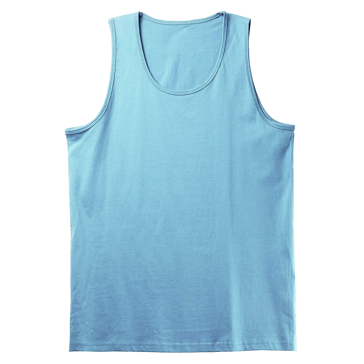 Hat & Beyond Men's Tank Top - Soft Muscle Tee for Boxing & Gym, Medium (Pacific Blue)