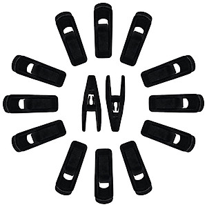 Generic WANGSHIQI Velvet Hangers Clips,10 Pack Black Pants Velvet Clips, Strong Finger Clips Perfect for Slim-line Clothes Velvet Hangers (10, Black), ZRYJ-01