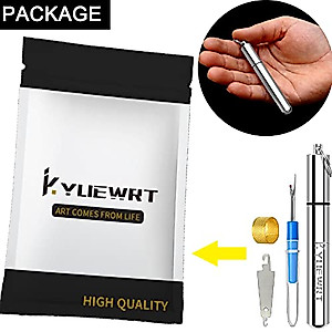 KYUEWRT 25 Large Eye Embroidery Needles-5 Sizes Big Eye Hand Sewing Needles in Aluminum Storage Tube