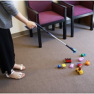 Ettore Grip'n Grab: Multi-Purpose Reach Tool with Rotating Rubber Grip Head, Blue