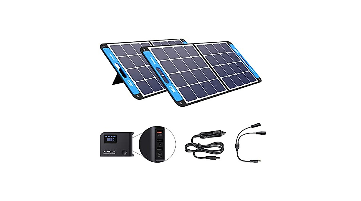XTAR SP100 2 Pack 100w Solar Panel Portable Solar Panel Solar Power ...