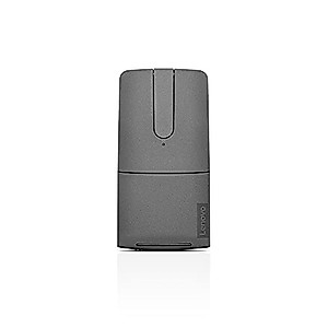 Lenovo Yoga Mouse with Laser Presenter, 2.4GHz Wireless Nano Receiver & Bluetooth 5.0, Award-Winning Ergonomic V-Shape, Adjustable 1600 DPI, Optical Mouse, GY50U59626, Iron Grey, gray