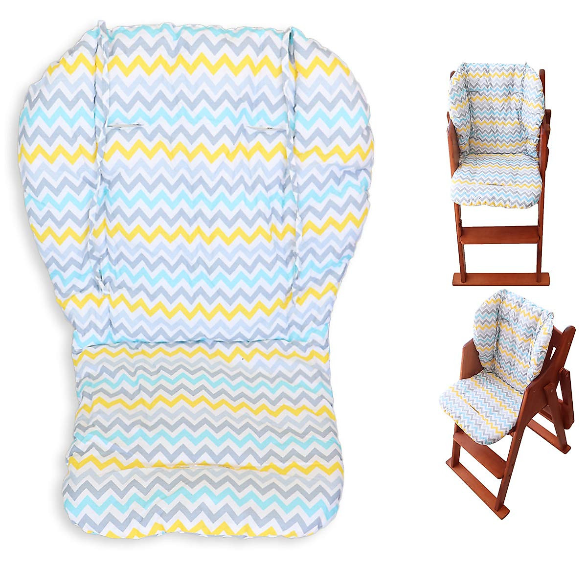 High Chair Cushion, High Chair Pad/seat Cushion/Baby High Chair Cushion,Soft and Comfortable,Light and Breathable,Make The Baby More Comfortable(Color Wavy Stripes)