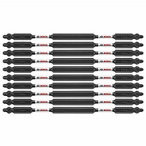 BOSCH ITDEP2R26B 10-Pack 6 In. Phillips/Square #2 Impact Tough Double-Ended Screwdriving Bits