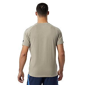 New Balance Men's R.W.Tech Dri Short Sleeve, Aluminum, Medium