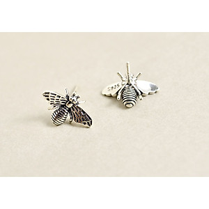 SLUYNZ 925 Sterling Silver Cute Bee Earrings Studs for Women Teen Girls Animal Studs Earrings