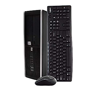 HP Elite Desktop PC Computer | Intel Quad-Core i5 | 8GB Ram | 1TB HDD | 24 Inch LCD Monitor (1080p HDMI) | Wireless Keyboard and Mouse | WiFi + Bluetooth | Windows 10 (Renewed) (6200)