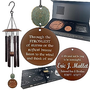 Personalized Wind Chime USA Seller Memorial Gift Wind Chimes Sympathy Gift After Loss in Memory of Loved One Copper Listen to the Wind Memorial Garden Remembering a loved one
