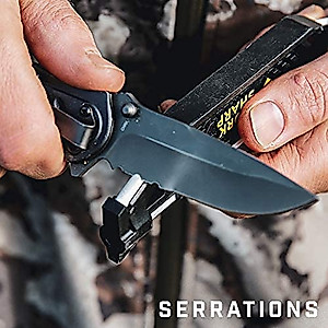Work Sharp Guided Sharpening System, Diamond and Ceramic Dry Stone Knife Sharpener for axes, garden tools, knives, without water or oil Black