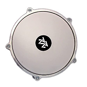 ZAZA Percussion 16'' Length Aluminum Darbuka, 8" Tunable Synthetic Head Turkish Doumbek Drum (Black- Engrave)