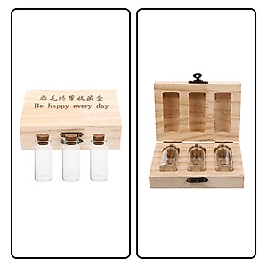 First Tooth Box Umbilical Cord Keepsake Box Umbilical Cord Storage Bottle Fetal Hair Collection Box Souvenir Storage Box Keepsake Box with 3 Bottles Container