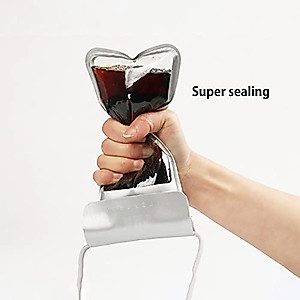 Baitoo Waterproof Phone Pouch,IPX8 Waterproof Phone Case Bag Holder Dry Pouch for iphone 13 Pro Max/13 Pro/13/12/12 Pro Max/11/11 Pro Max/Xs Max/XR to 7" for Kayaking Swimming Beach(Silver)