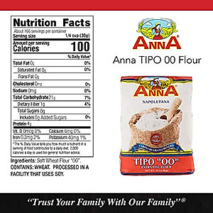 Cento Anna Napoletana Tipo "00" Extra Fine Unbleached Flour, 11 Pound