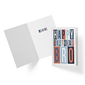 Karto Sweet and Funny Birthday Card for Brother, Large 5.5 x 8.5 Greeting Card, Brother Birthday Card from Sister