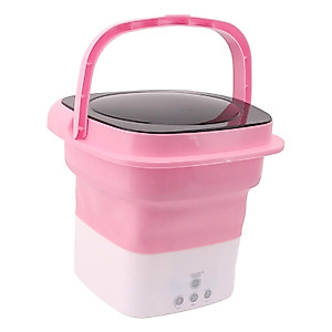 12 inch Foldable Washing Machine, Portable Underwear Washing Machine with Drain Basket, Turbine Washer for Baby Clothes, Small Washer for Apartment, Travel, Dorm, RV, Gift Choice