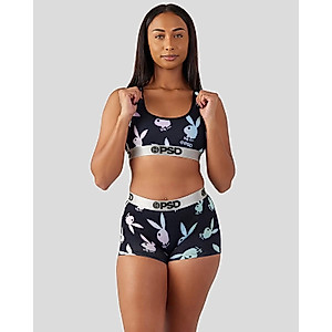 PSD Women's Playboy Glow Sports Bra, Black, M