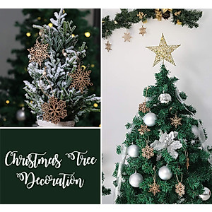 ilauke 12pcs Wooden Snowflakes Decorations 3 inch Christmas Ornaments Wood Hanging Ornament Rustic Farmhouse Christmas Craft Supplies